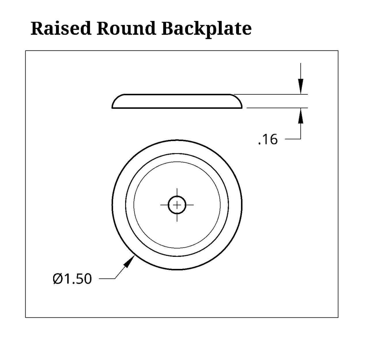 Raised Round Backplate – TraditionHardware