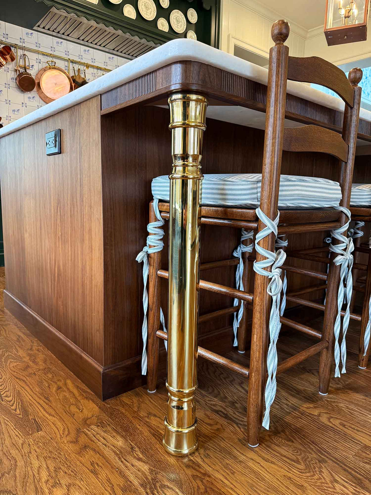 Concord Post - Solid Brass Kitchen Island Leg | Tradition Hardware