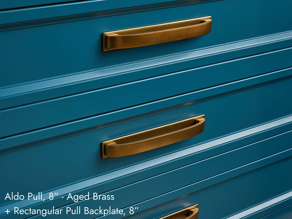 Rectangular Pull Backplate - 8" | Tradition Hardware